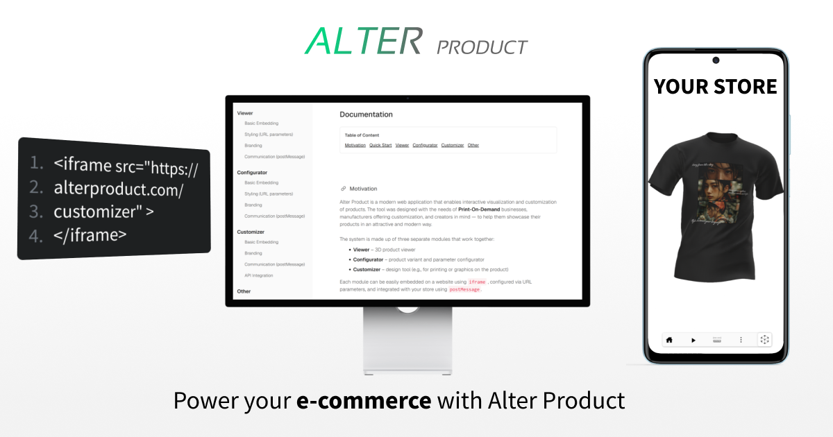 Alter Product Documentation — 3D Configurator, Customizer, Designer ...