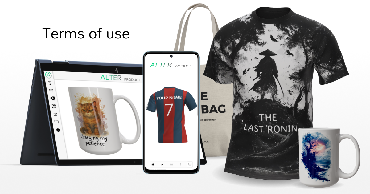 Terms of Use | Alter Product | Alter Product